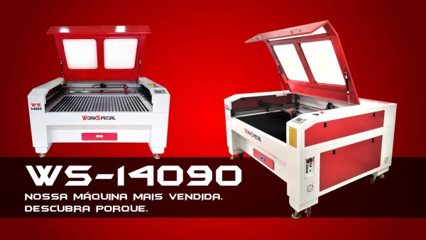 Máquina de corte e gravação a laser WS-14090 com área de trabalho de ...